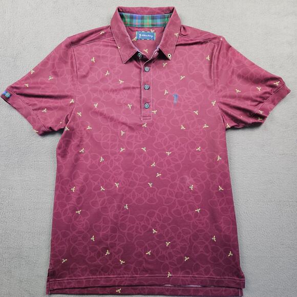 William Murray Golf | Shirts | William Murray Golf Polo Bee Print Red ...